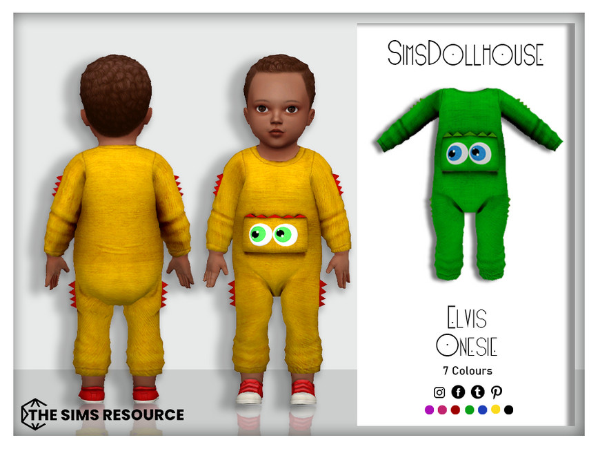 The Sims Resource - Elvis Infant Onesie