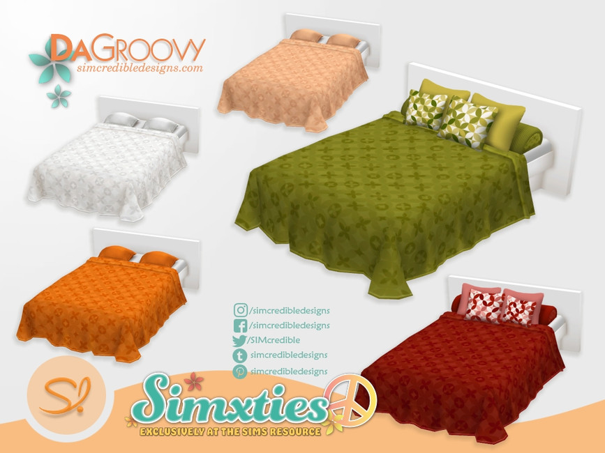 The Sims Resource - Simxties Da Groovy Bed