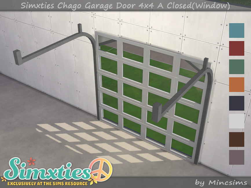 The Sims Resource - Simxties Chago Garage Door 4x4 A Closed(Window)