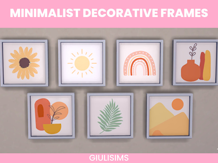 The Sims Resource | Minimalist Decorative Frames