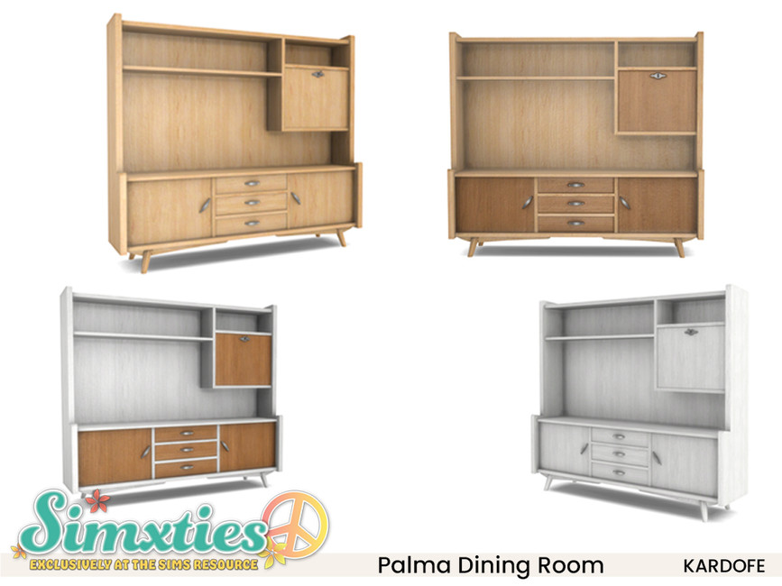 The Sims Resource - Simxties_kardofe_Palma Dining Room_Sideboard