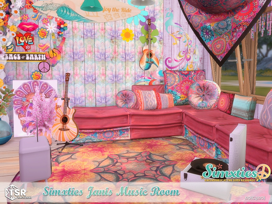 The Sims Resource - Simxties Janis Music Room / TSR CC Only