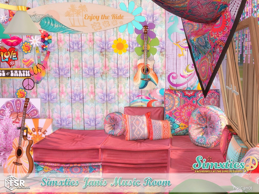 The Sims Resource - Simxties Janis Music Room / TSR CC Only