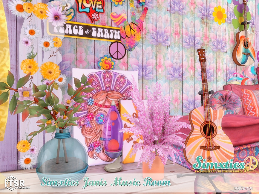 The Sims Resource - Simxties Janis Music Room / TSR CC Only