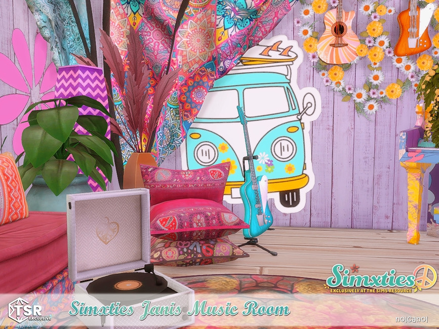 The Sims Resource - Simxties Janis Music Room / TSR CC Only