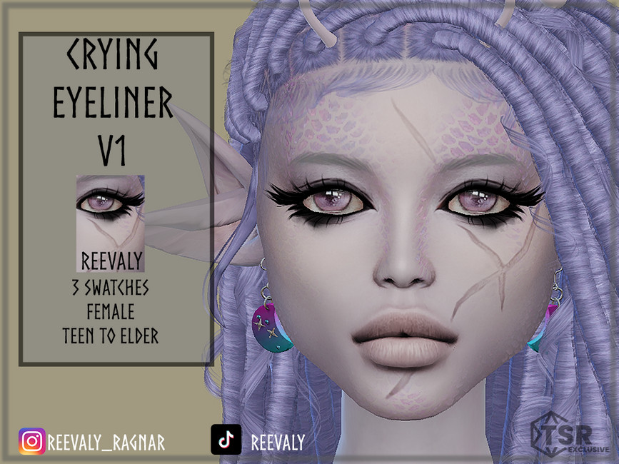 The Sims Resource - Crying Eyeliner V1