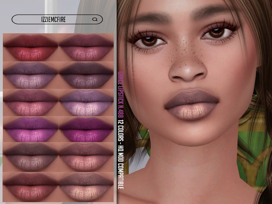 The Sims Resource - IMF Grace Lipstick N.488
