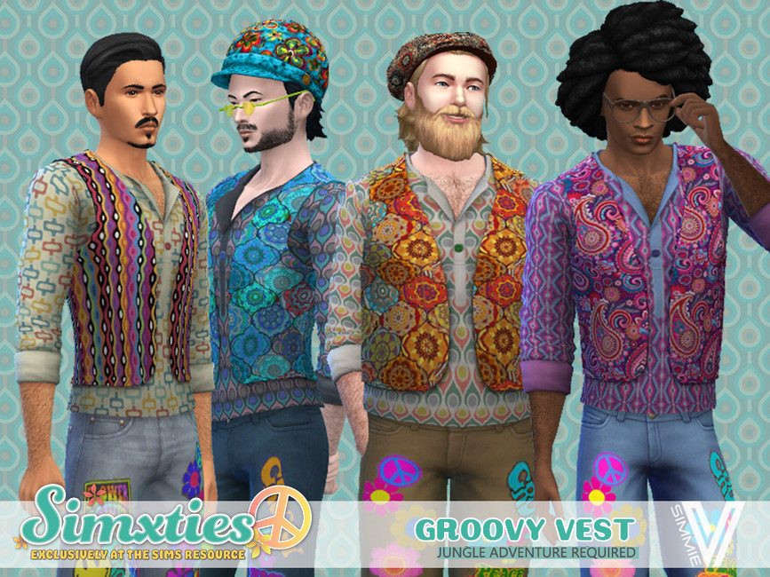 The Sims Resource - Simxties Groovy Vest Retexture