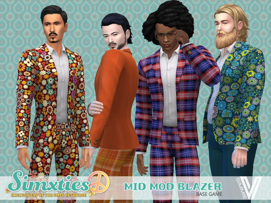 The Sims Resource - Simxties Groovy Blazer Retexture