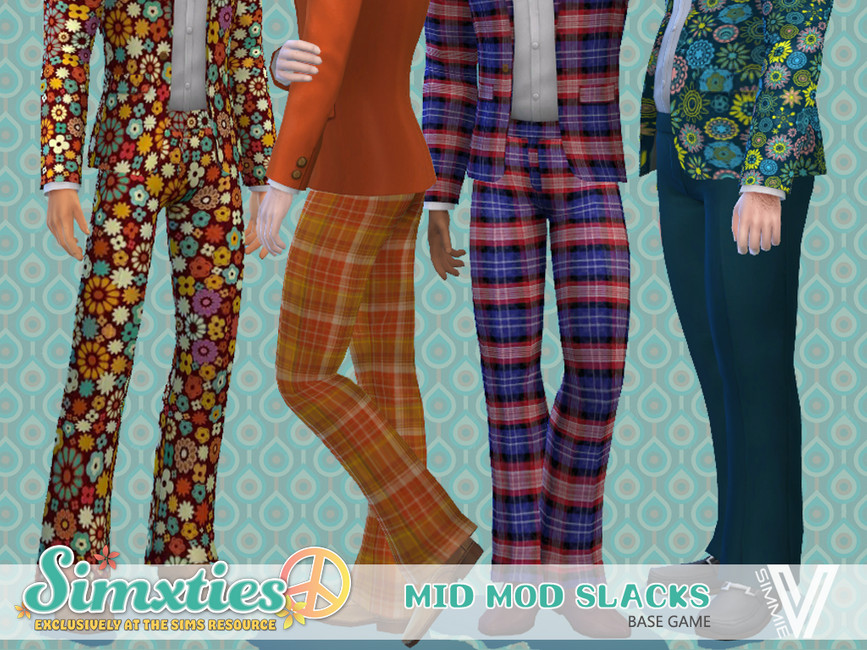 The Sims Resource - Simxties Groovy Slacks Retexture