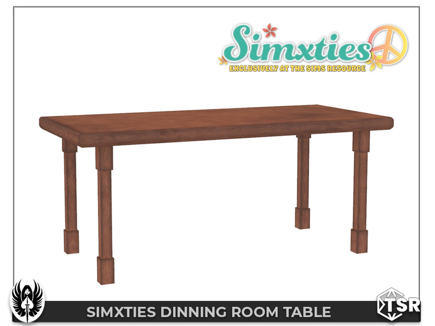 The Sims Resource - Simxties Dinning Room Table