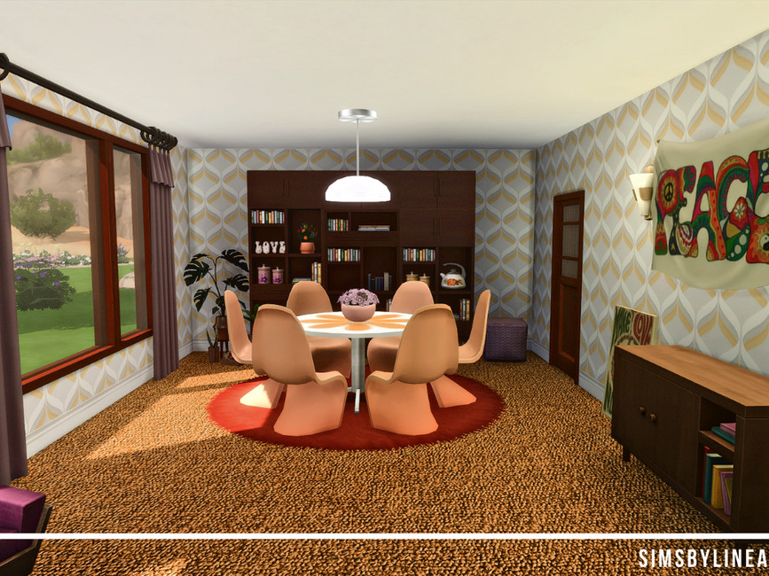 The Sims Resource - Simxties - Orange Living Room