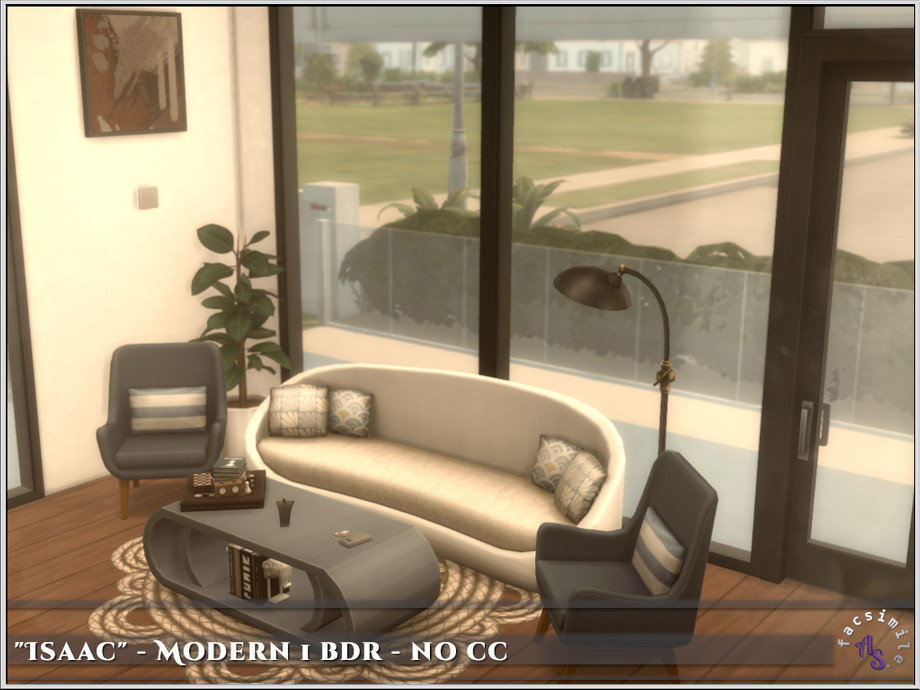 The Sims Resource | "Isaac" - Modern 1 Bedroom (no cc)