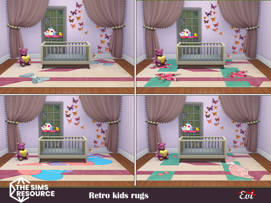 The Sims Resource - Retro Kids Rugs