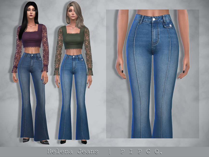 The Sims Resource - Helena Jeans (Flared).