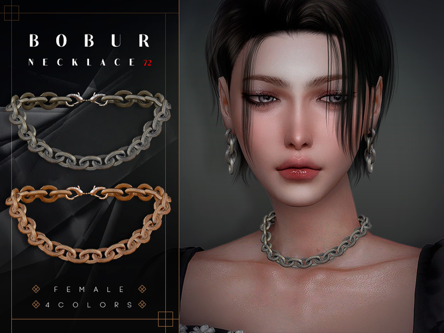 The Sims Resource - Necklace with fluted chains