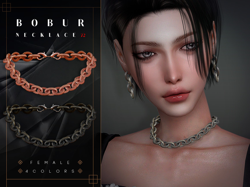 The Sims Resource - Necklace with fluted chains