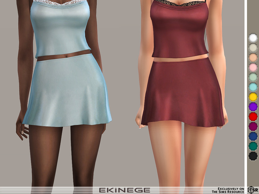 The Sims Resource - Satin Mini Skirt - Set34-2