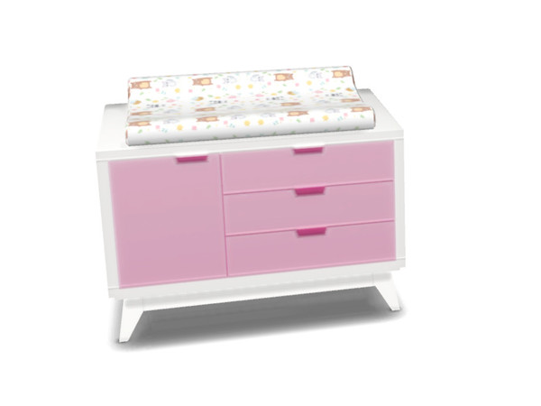 The Sims Resource | Baby Animals Pink Changing Table