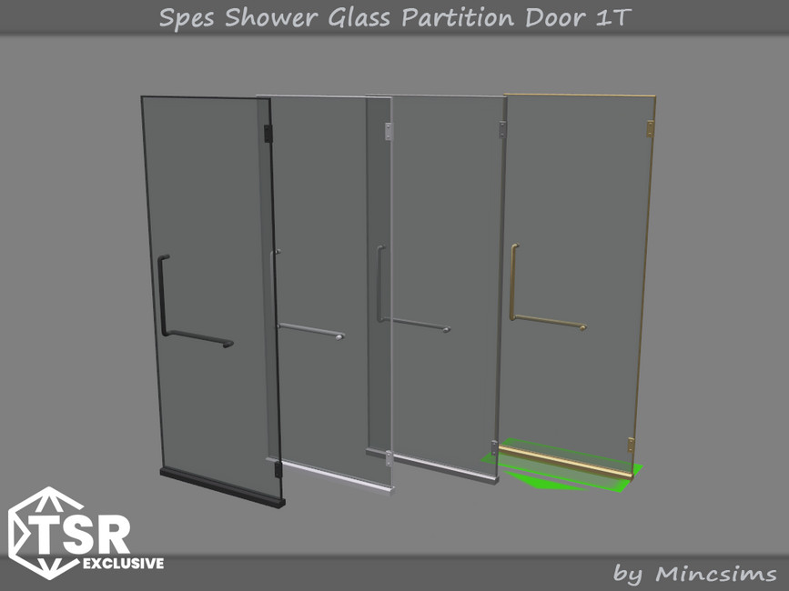 The Sims Resource - Spes Shower Glass Partition Door 1T