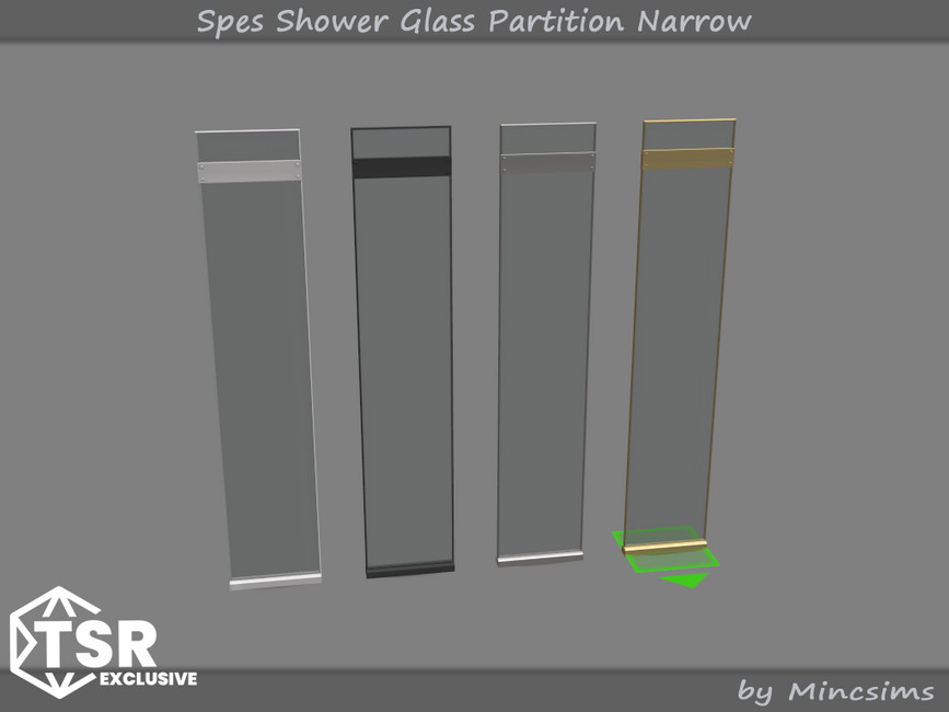 The Sims Resource - Spes Shower Glass Partition Narrow
