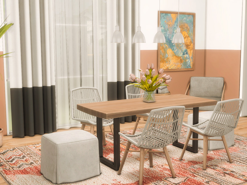 The Sims Resource - Huey Kitchen + Dining (TSR only CC)