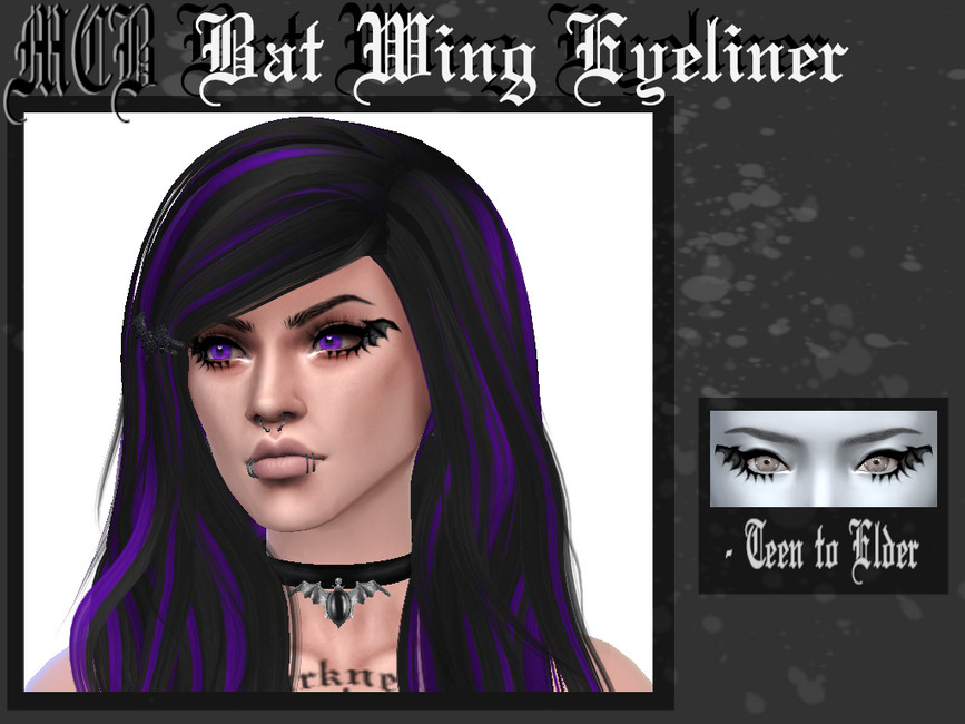 The Sims Resource - Bat Wing Eyeliner