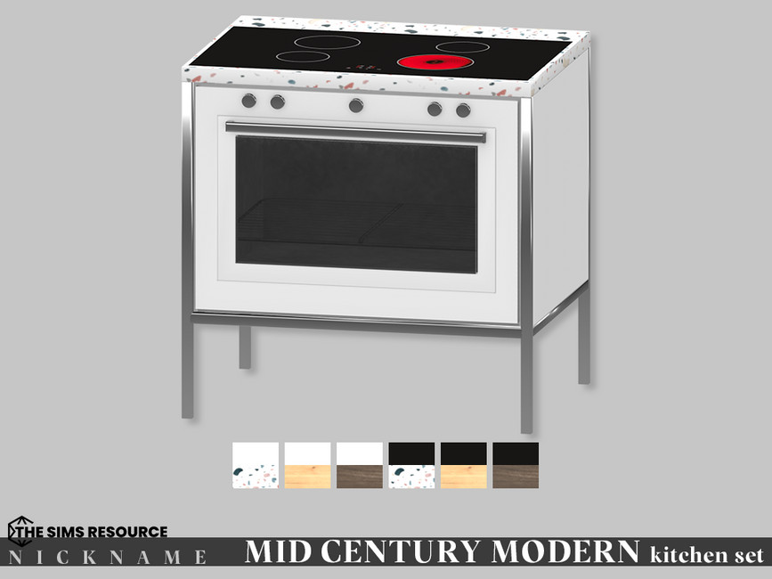 The Sims Resource - MID CENTURY MODERN kitchen set_stove