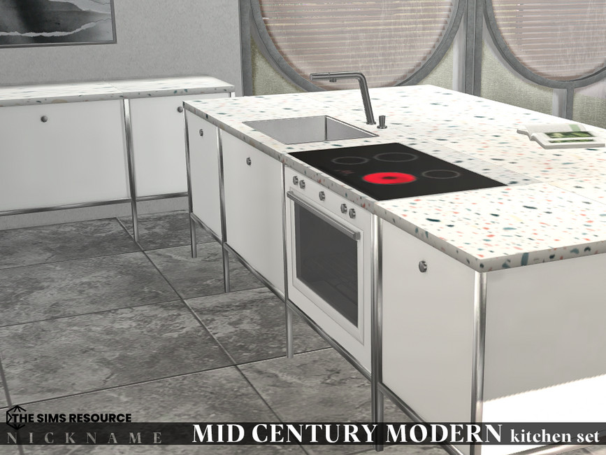 The Sims Resource - MID CENTURY MODERN kitchen set