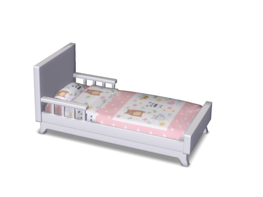 The Sims Resource - Baby Animals Pink Toddler Bed