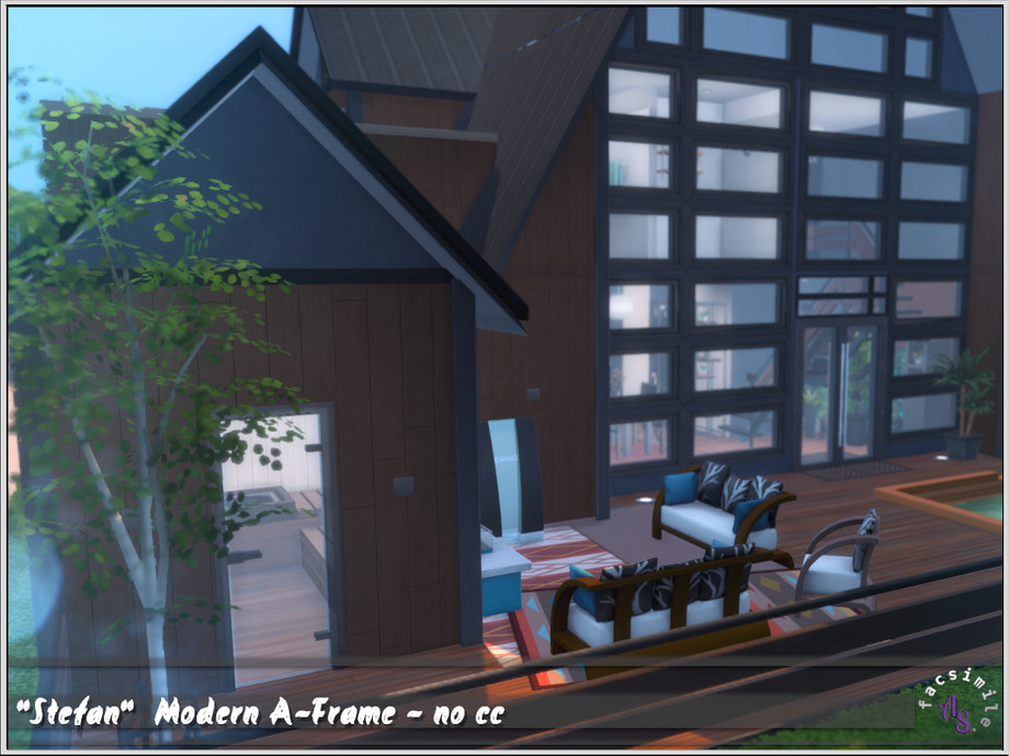 The Sims Resource | "Stefan" - Modern A-frame (no cc)