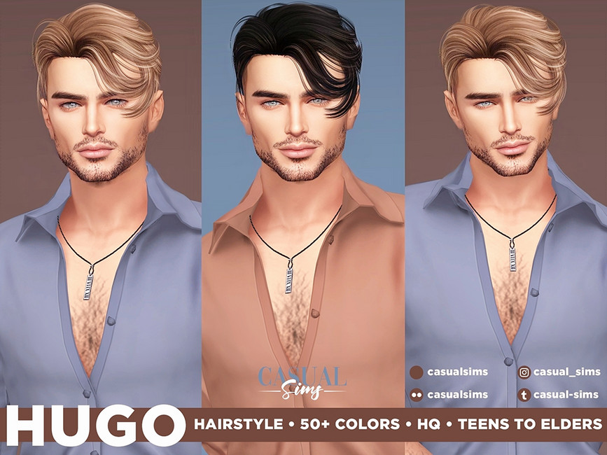 The Sims Resource - Hugo Hairstyle
