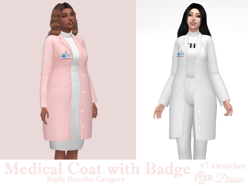 The Sims Resource - Medical Accessory Coat with Badge