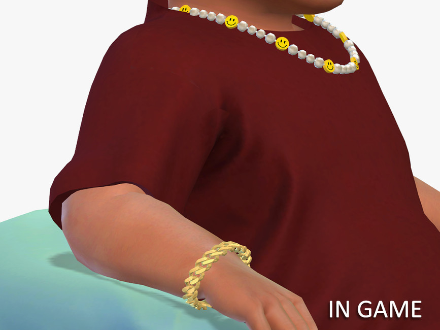 The Sims Resource - Cuban Chain Bracelet for Infants