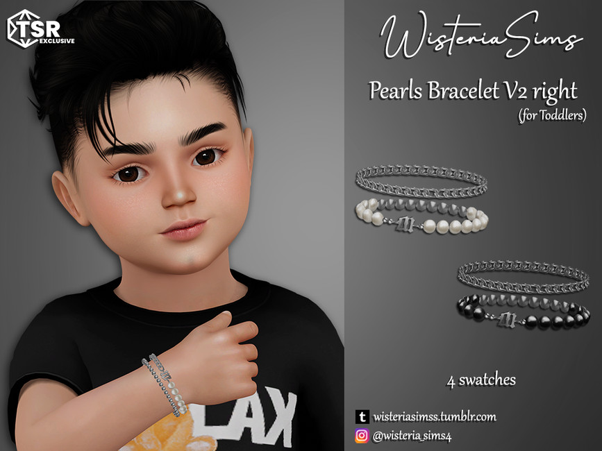 The Sims Resource - Pearls Bracelet v2 for Toddler (right)