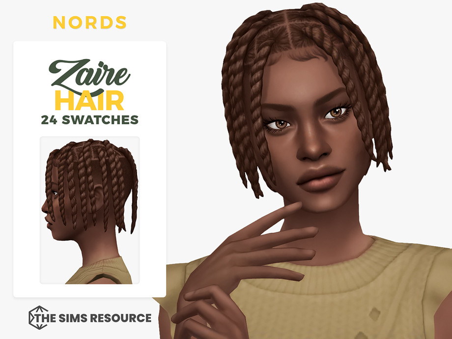 The Sims Resource | Zaire Hair (Female)