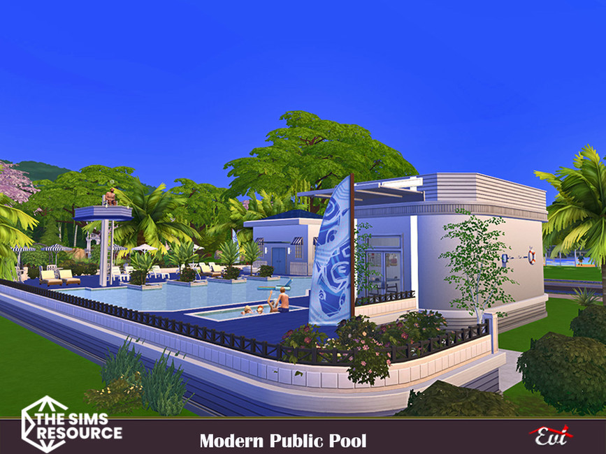 The Sims Resource - Modern Public Pool_No CC