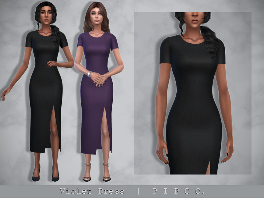 The Sims Resource - Violet Dress.