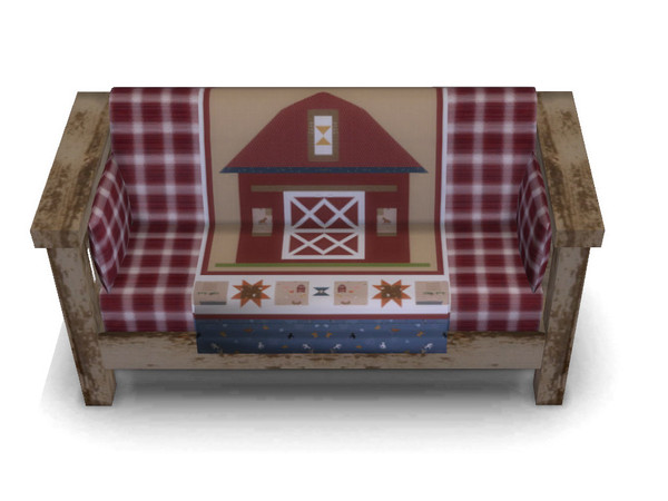 The Sims Resource | Rustic Farm Loveseat