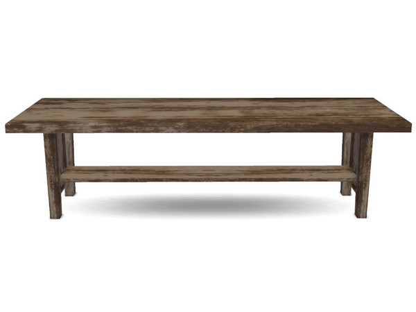 The Sims Resource | Rustic Farm Dining Table Large