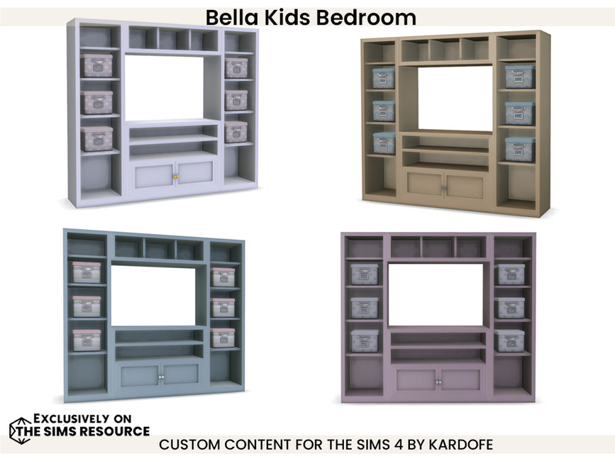 The Sims Resource - kardofe_Bella Kids Bedroom_Shelving