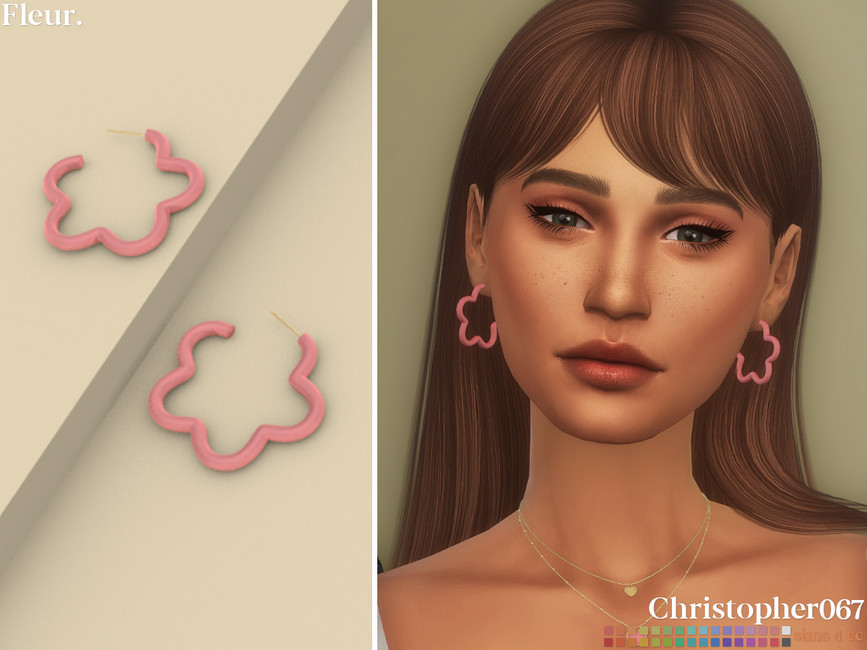 The Sims Resource - Fleur Earrings