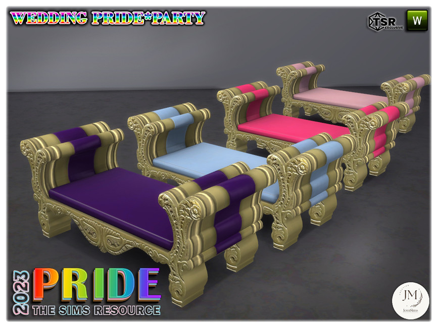 The Sims Resource - pride party loveseat