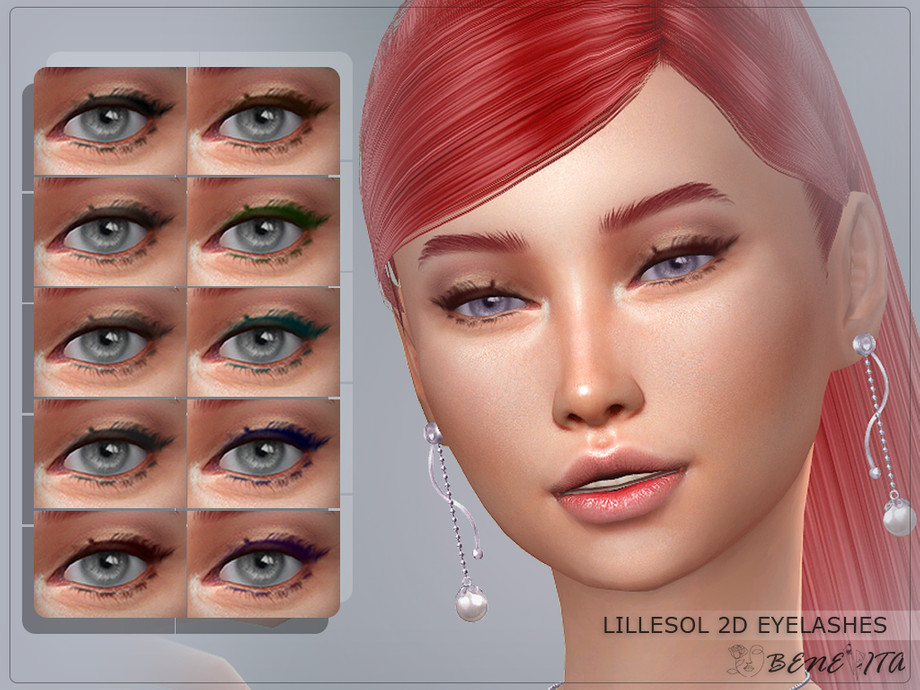 The Sims Resource | Lillesol 2D Eyelashes [HQ]