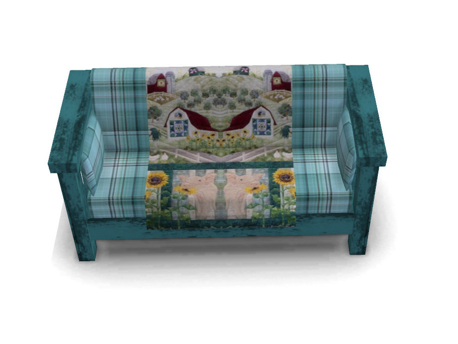 The Sims Resource | Rustic Farm Loveseat