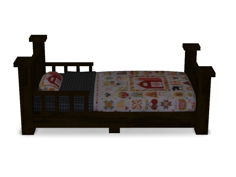 The Sims Resource | Rustic Farm Toddler Bed