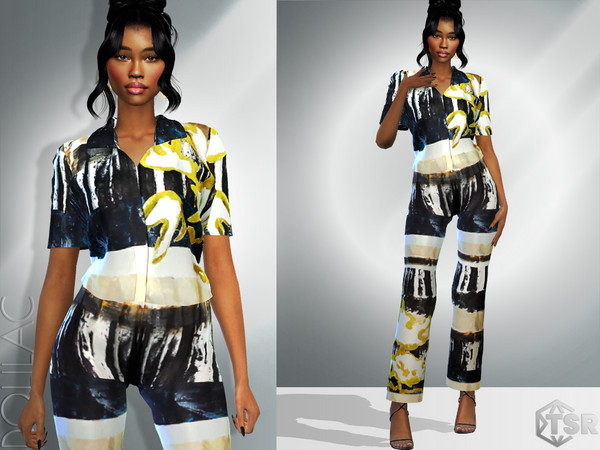 The Sims Resource | Abstract Print Shirt [SET] DO929