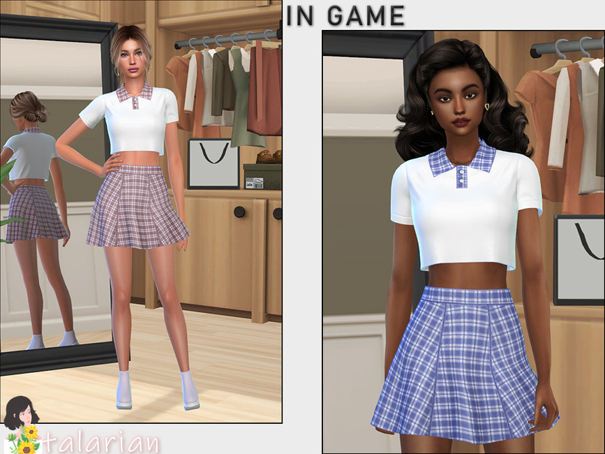 The Sims Resource - Anastasia Plaid Skirt