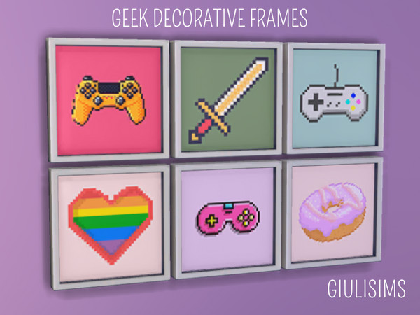 The Sims Resource | Geek Decorative Frames