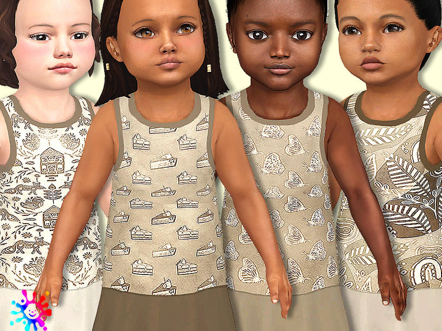 The Sims Resource - Toddler Choco Cream Tank Top